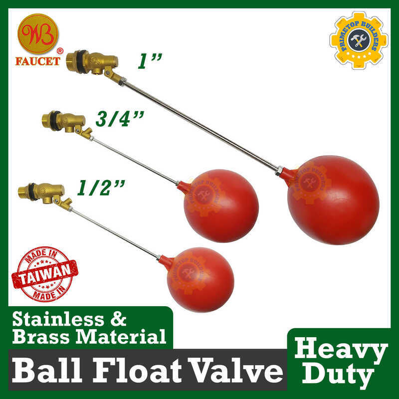 WB PVC Ball Float Valve For Water Tank 1/2", 3/4", 1" Heavy Duty ...