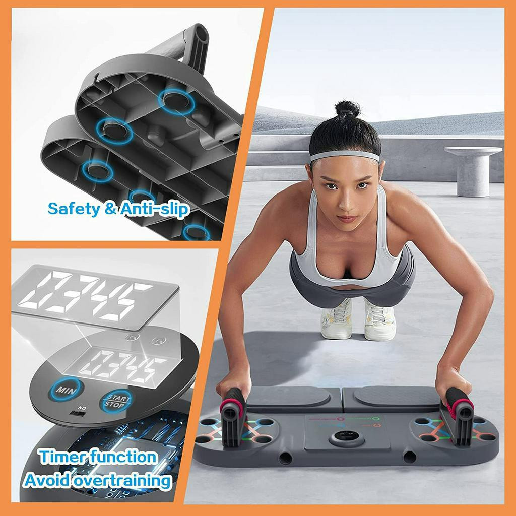 3 in1 Plank Trainer with Timer Abdominal Muscle Portable Core Trainer ...