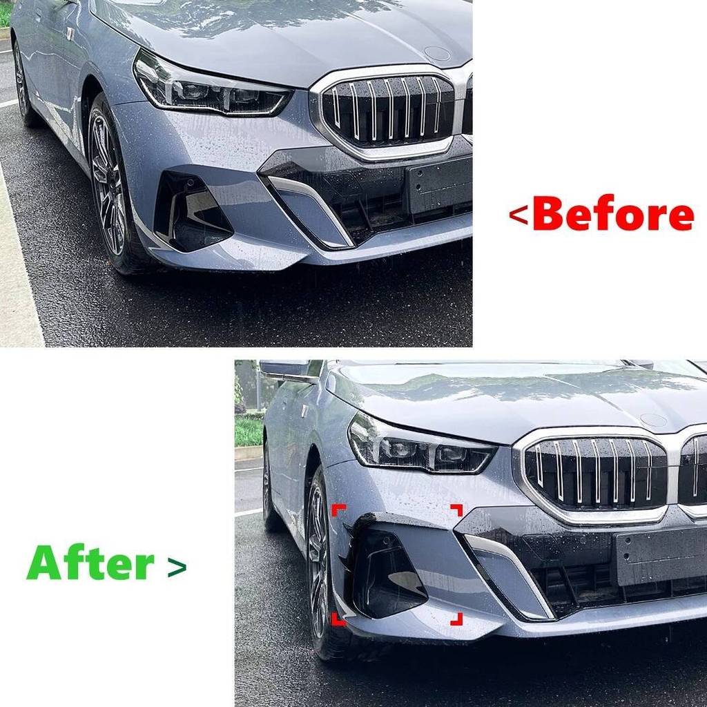 Front Car Bumper Splitter Side Spoiler Air Vent Wind Knife Kits For 5 ...