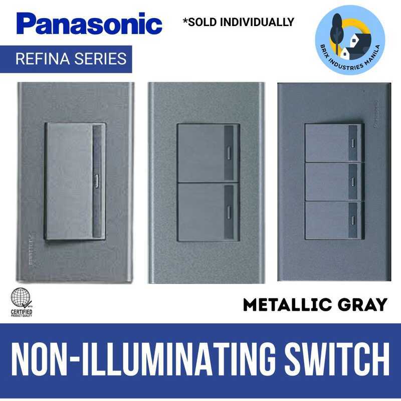 Panasonic Metallic Gray Refina Series Way Switch Set 1 2 3 Gang Or ...