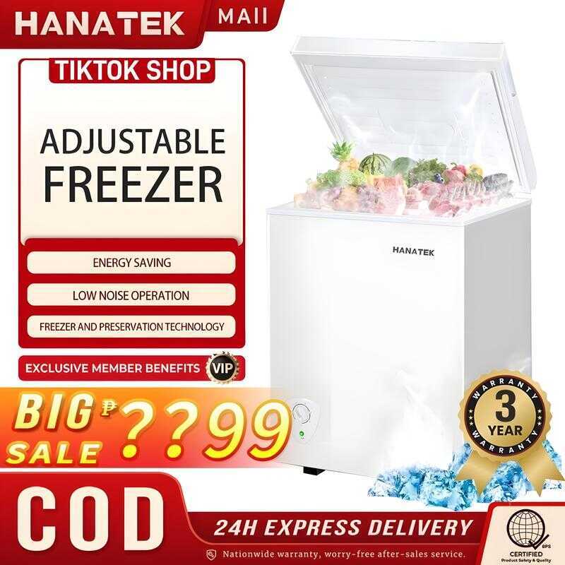 HANATEK Freezer Inverter Household Chest Energy-Saving Small For Room ...