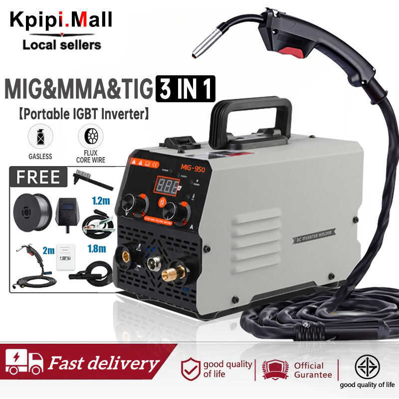 59 MIG Welding Machine Inverter Portable Mig-950 IGBT Gasless Welder ...