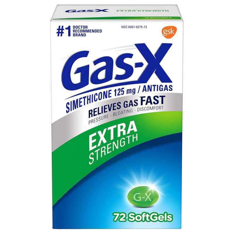 Gas-X Extra Strength Gas Relief 72 Softgels With Simethicone 125 Mg ...