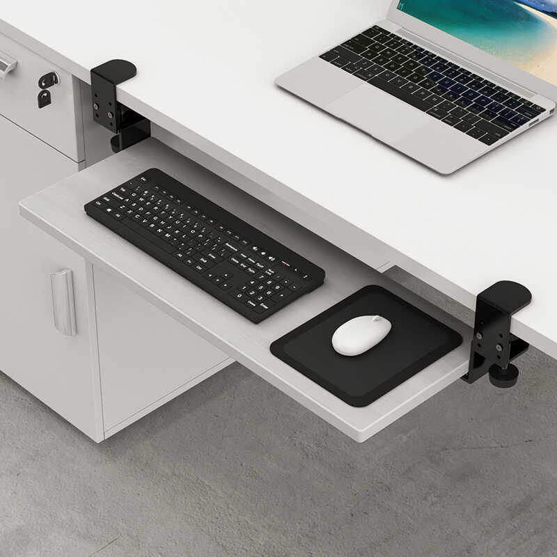 Keyboard No-Drill Drawer Tray Computer Under-Slide Rail Mounting ...
