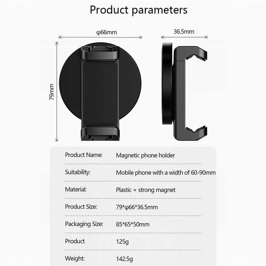 Magnetic Phone Holder Strong Magnet Base Cell Phone Clamp for Gym ...