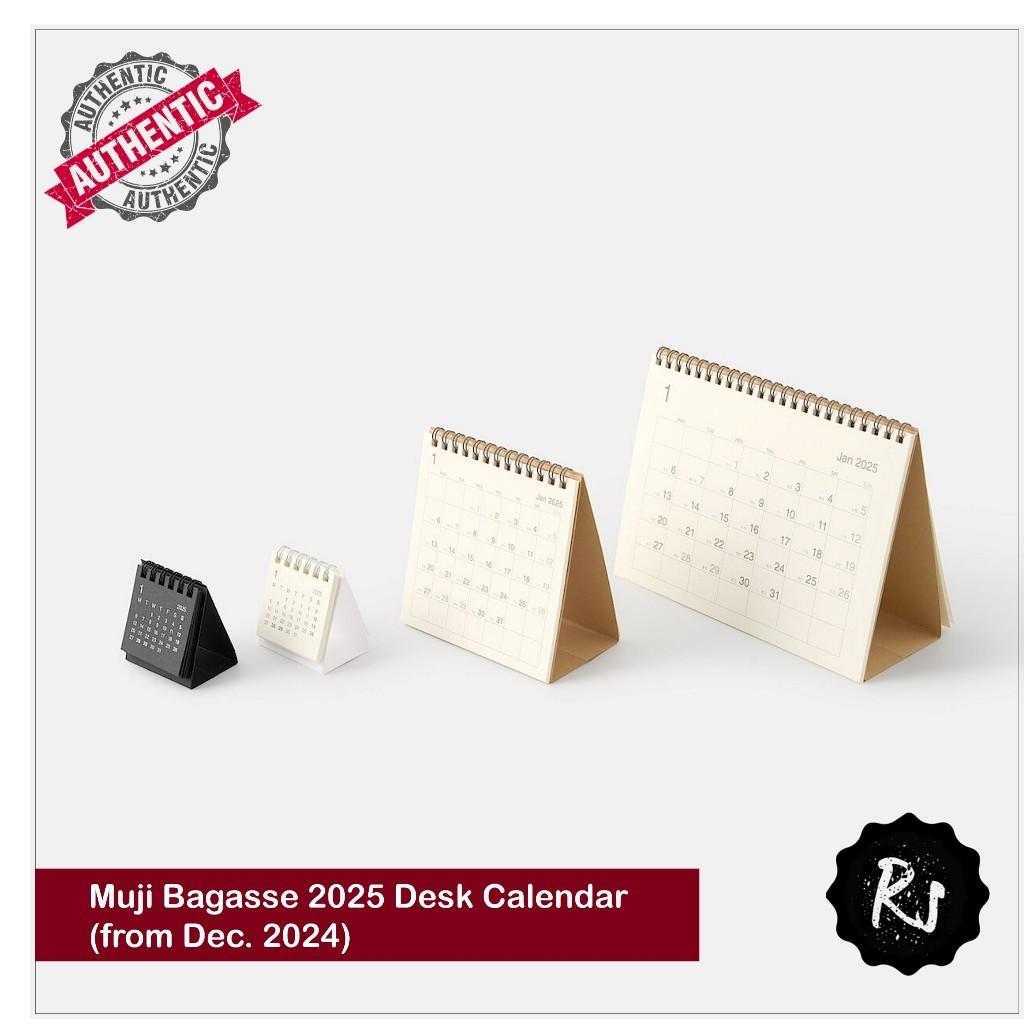 Muji 2025 Bagasse Desk Calendar (start date December 2024) | Shopee ...