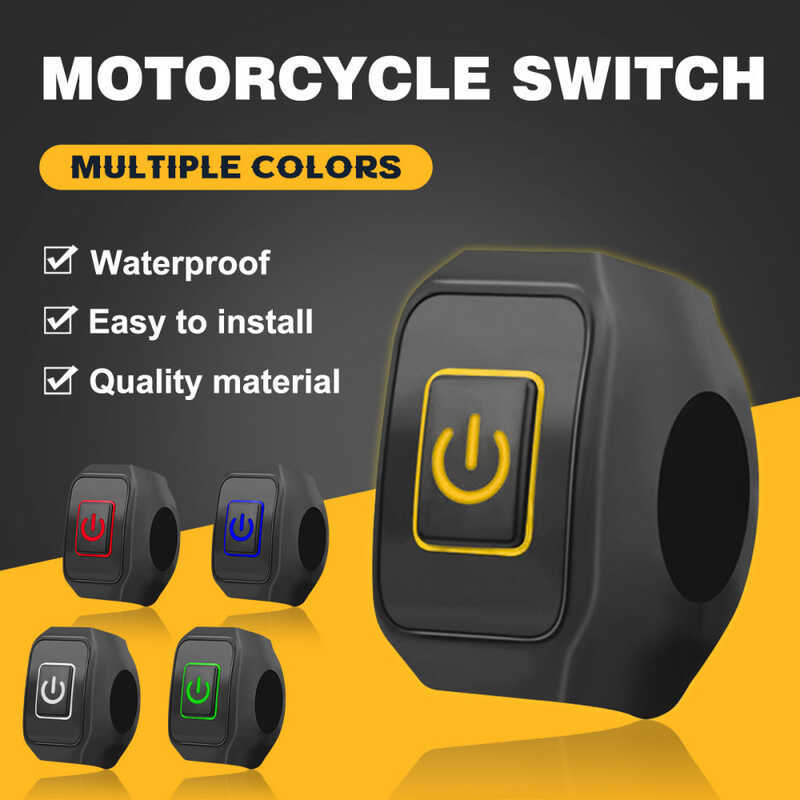 22Mm Motorcycle Modified Waterproof Handlebar Switch With LED Light ...