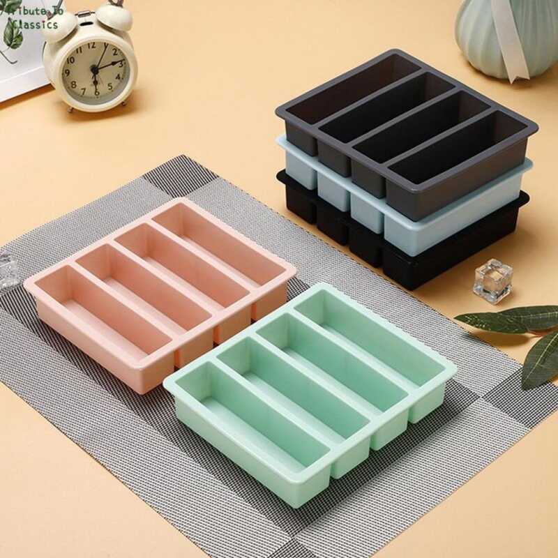 Silicone 4-Link Silicone Square Grid With Cover For Block Mold Creative ...