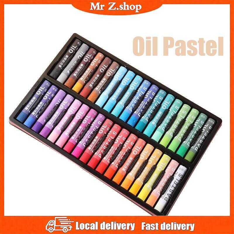 48-Color Oil Pastel Set, Professional Soft Crayons For Smooth Drawing ...