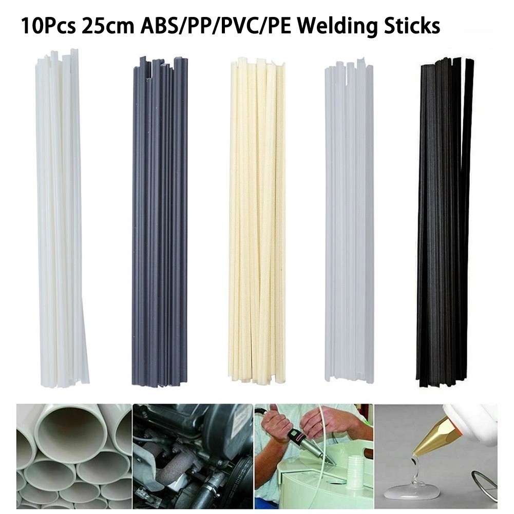 [SMELLSHI19] 10Pcs 9.84 Inch Plastic Welding Rods ABS/PP/PVC/PE Welding ...