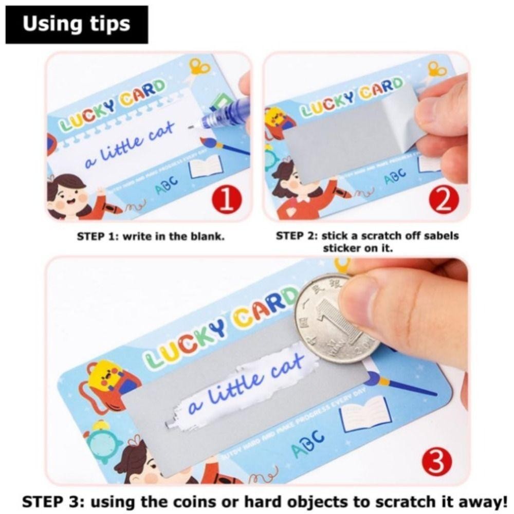 20pcs/Set Student Rewards Scratch Cards Family Interactive Homemade ...