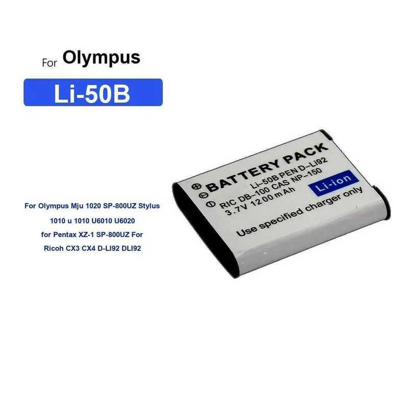 Battery LI-50B For Olympus Mju 1020 SP-800UZ Stylus 1010 u 1010 U6010 ...