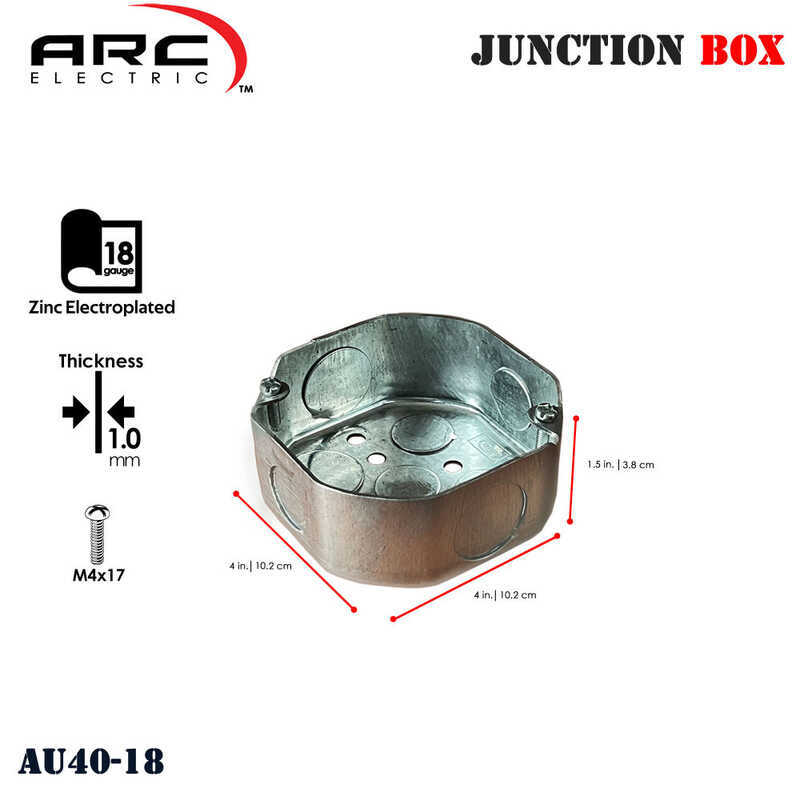 ARC Metal Junction Box 18ga 1mm Deep-Type for electrical wiring 1/2 ...