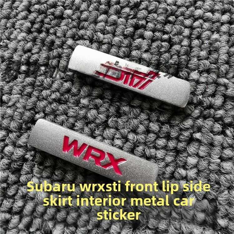 STI WRX Metal Side Skirt Decorative Stickers Interior Trim Badges Front ...