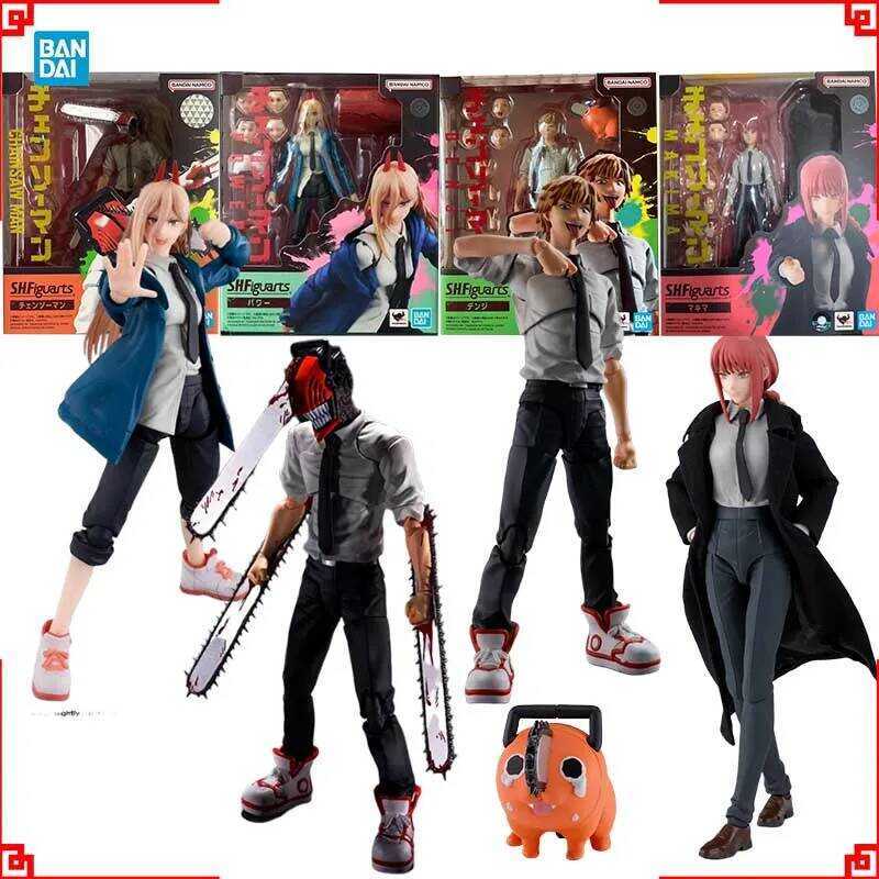Bandai Chainsaw Man Anime Figure SHF Denji Pochita Power Makima ...