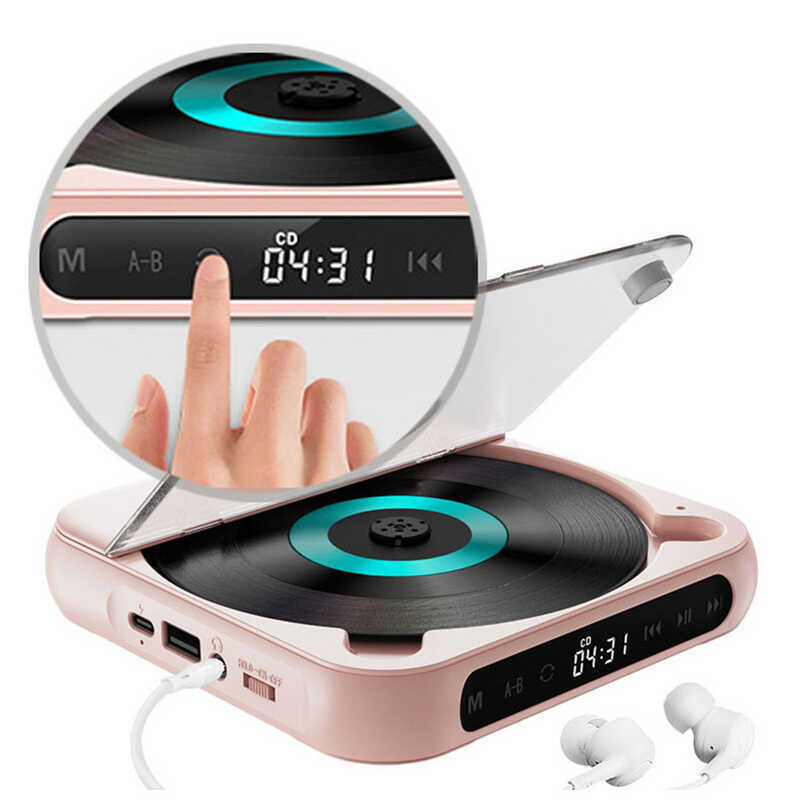 MTOP MALL Versatile Portable CD Player With Bluetooth-Compatible ...