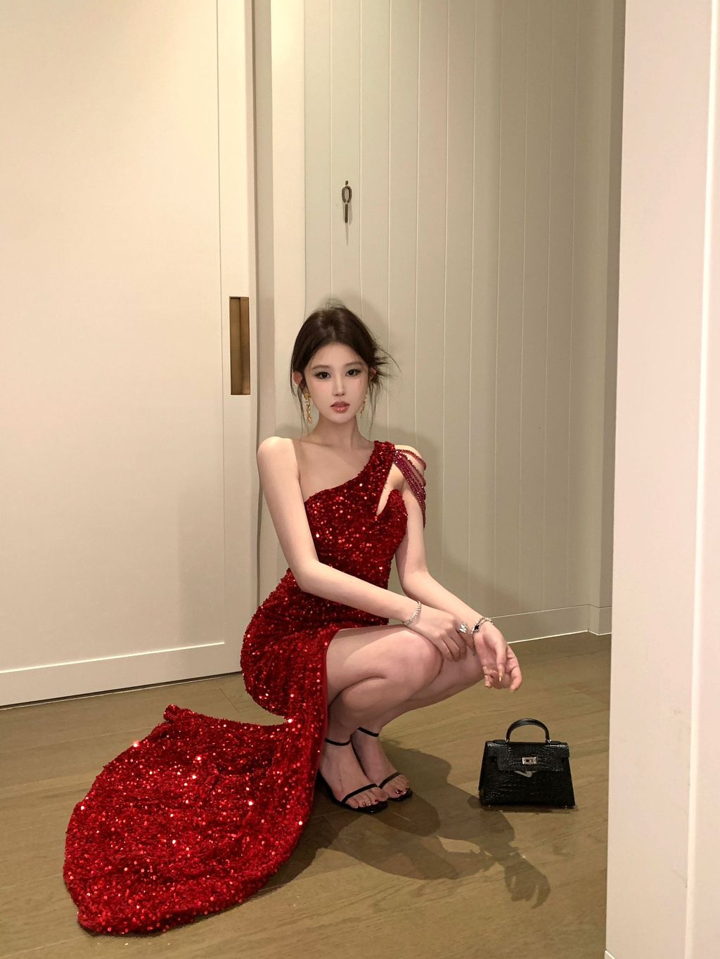 SA Lovely red fishtail evening dress | Shopee Philippines