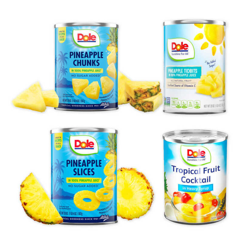 【COD】 836G / 567G Dole Tropical Fruit Cocktail Pineapple Chucks Tidbits Slices][Weefood ...