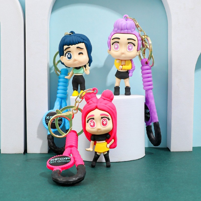 KPOP Demon Hunters Keychain, Tiger Character PVC Figure Keychain, Cute ...