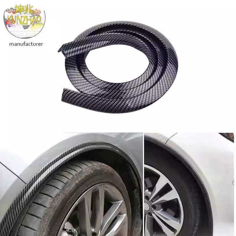 Universal Car Rubber Carbon Fiber Pattern Wheel Arch Trim Strip ...