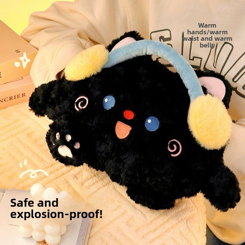 Rechargeable Electric Hot Water Bag With Cute Plush Cover For Comfort ...
