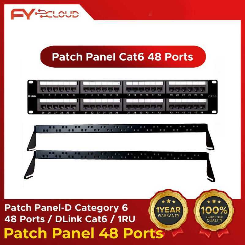Patch Panel 48 Ports│Patch Category 6 Ports│Cat5e Or Cat6│1Ru│For 1U ...