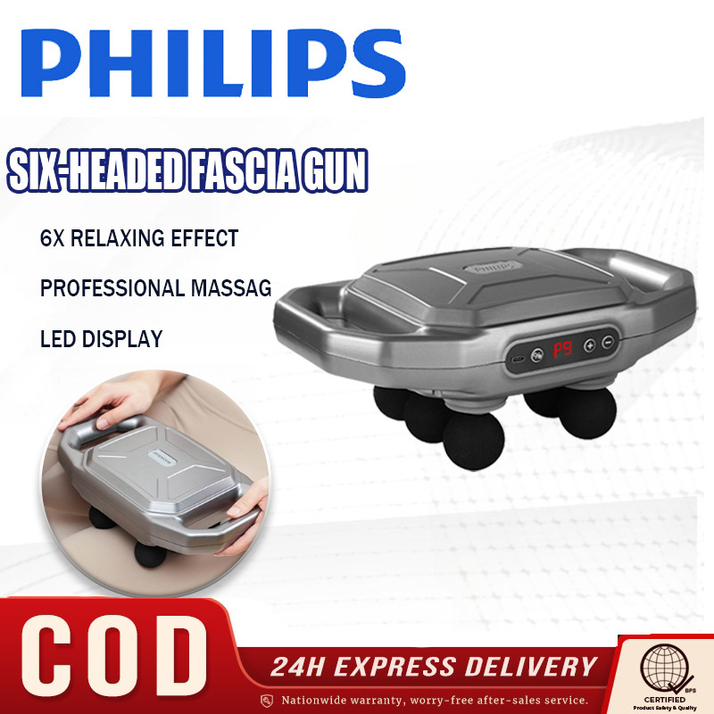 PHILIPS 6-head massager electric fascia gun lumbar and back muscle ...