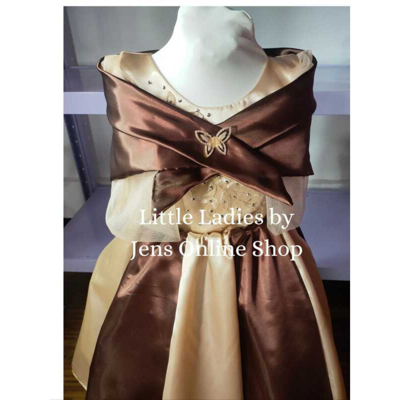 Filipiniana Modern For Kids Gown - With Alampay And Brooch - | Shopee ...