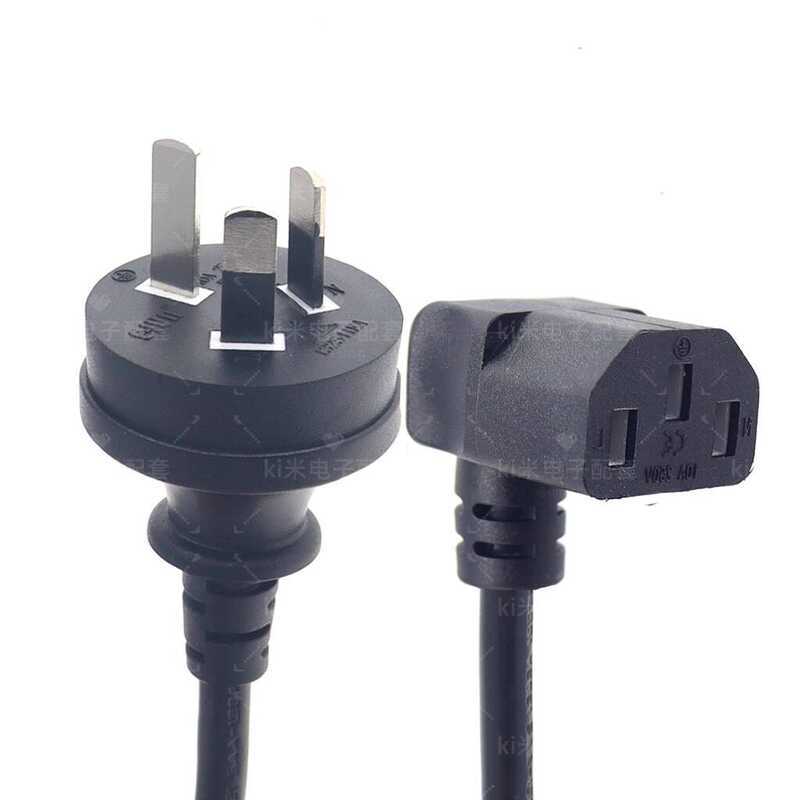 National Standard Three-Prong Plug Adapter with 90-Degree Up and Down ...