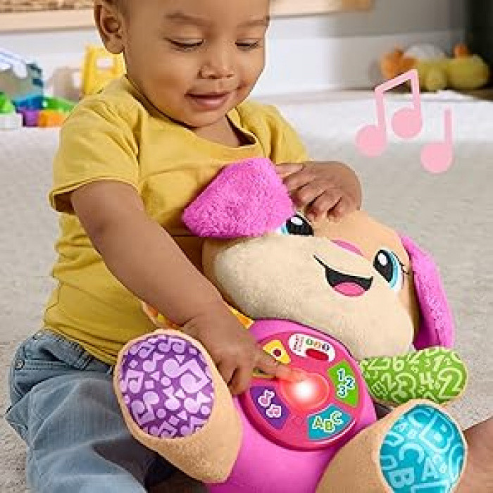 Fisher-Price Laugh Learn Smart Stages Sis Musical Plush Baby Toy with ...