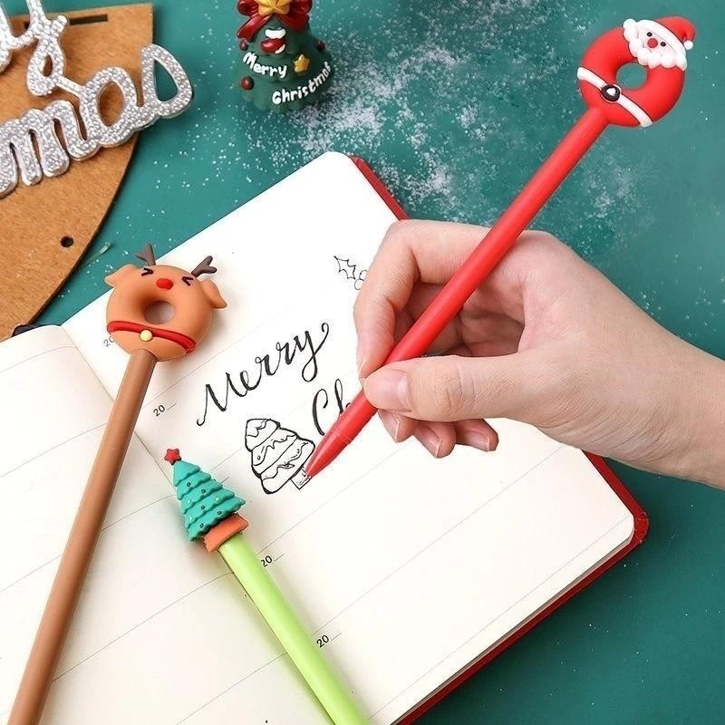 20PCS Christmas Gel Pens Kawaii Xmas Tree Reindeer Santa 0.5mm Black ...