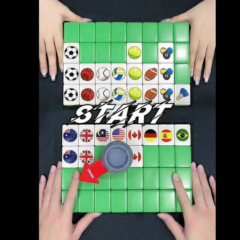Tiok 24mm Seaside Escape Mahjong Tile Game 65 Tiles Plastic Mahjong ...