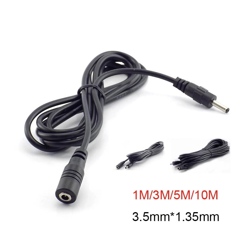1/1.5/3/5/10M DC Male Female Extension Cord 3.5x1.35mm AV Video Camera ...