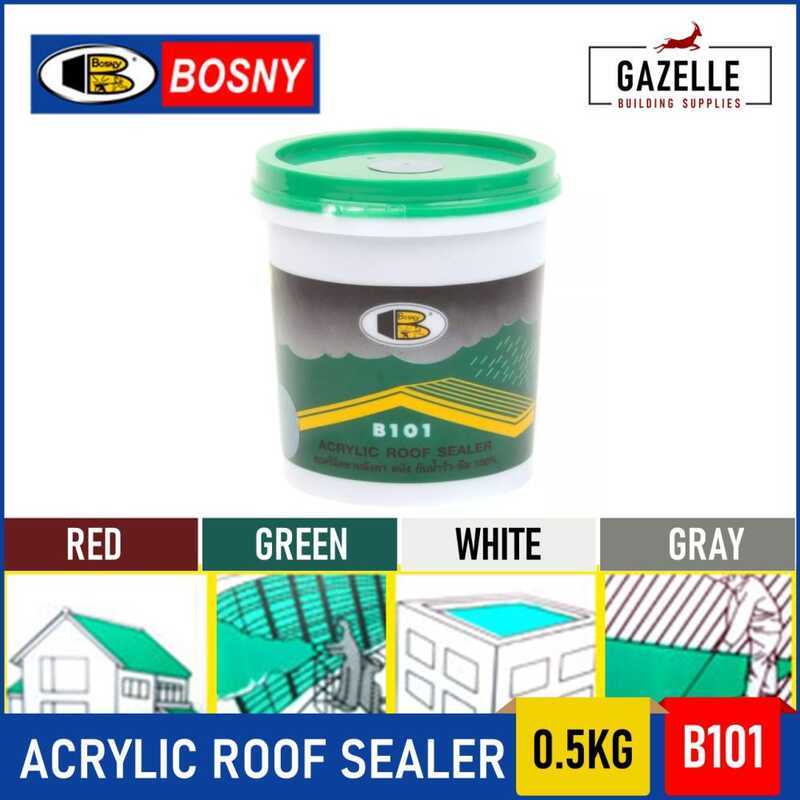Bosny Acrylic Roof Sealer B101 Signal Red / Deep Green White Primer ...