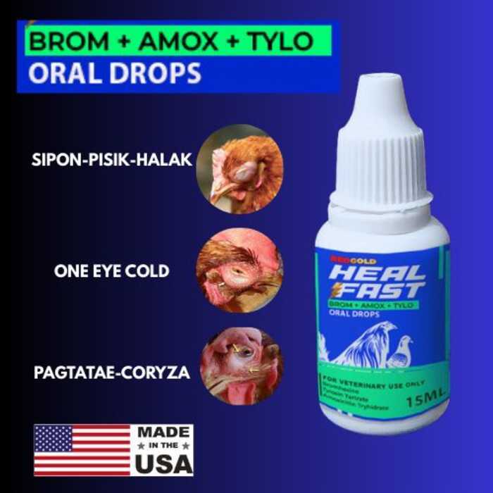 Heal Fast Brom Tylo Amox For Animal Use Only Chicken Pegions Cats Dog ...