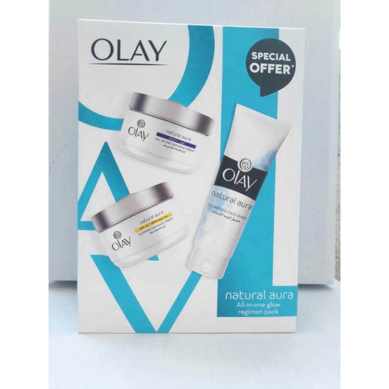 Olay Natural Aura Beauty Box: Face Wash 100G + Day Cream SPF 15 50G ...