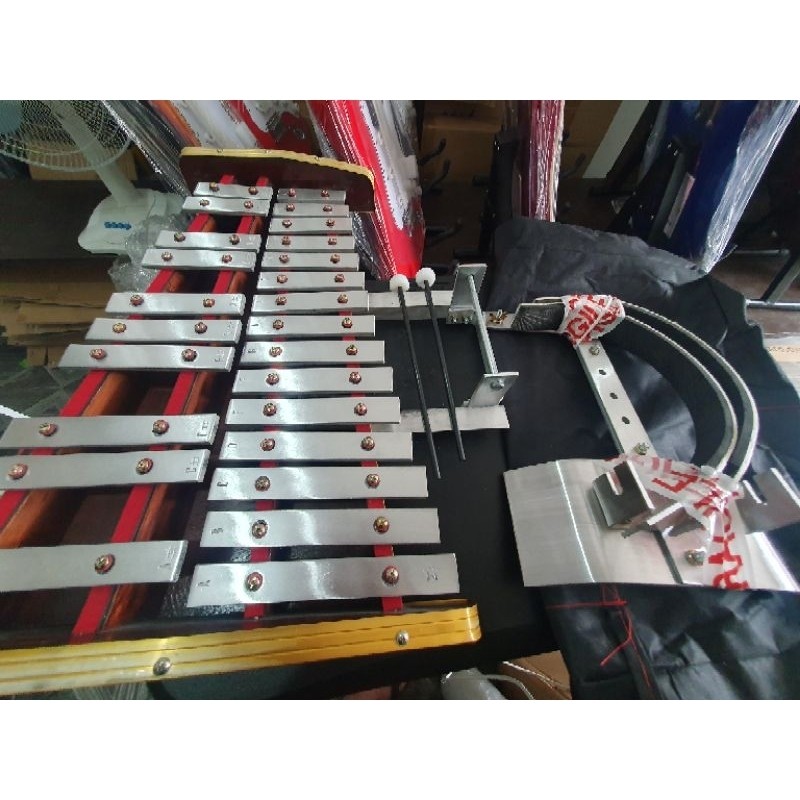 Marching Lyre with Bag, Beater and Carrier Marching Xylophone Band Lyre ...
