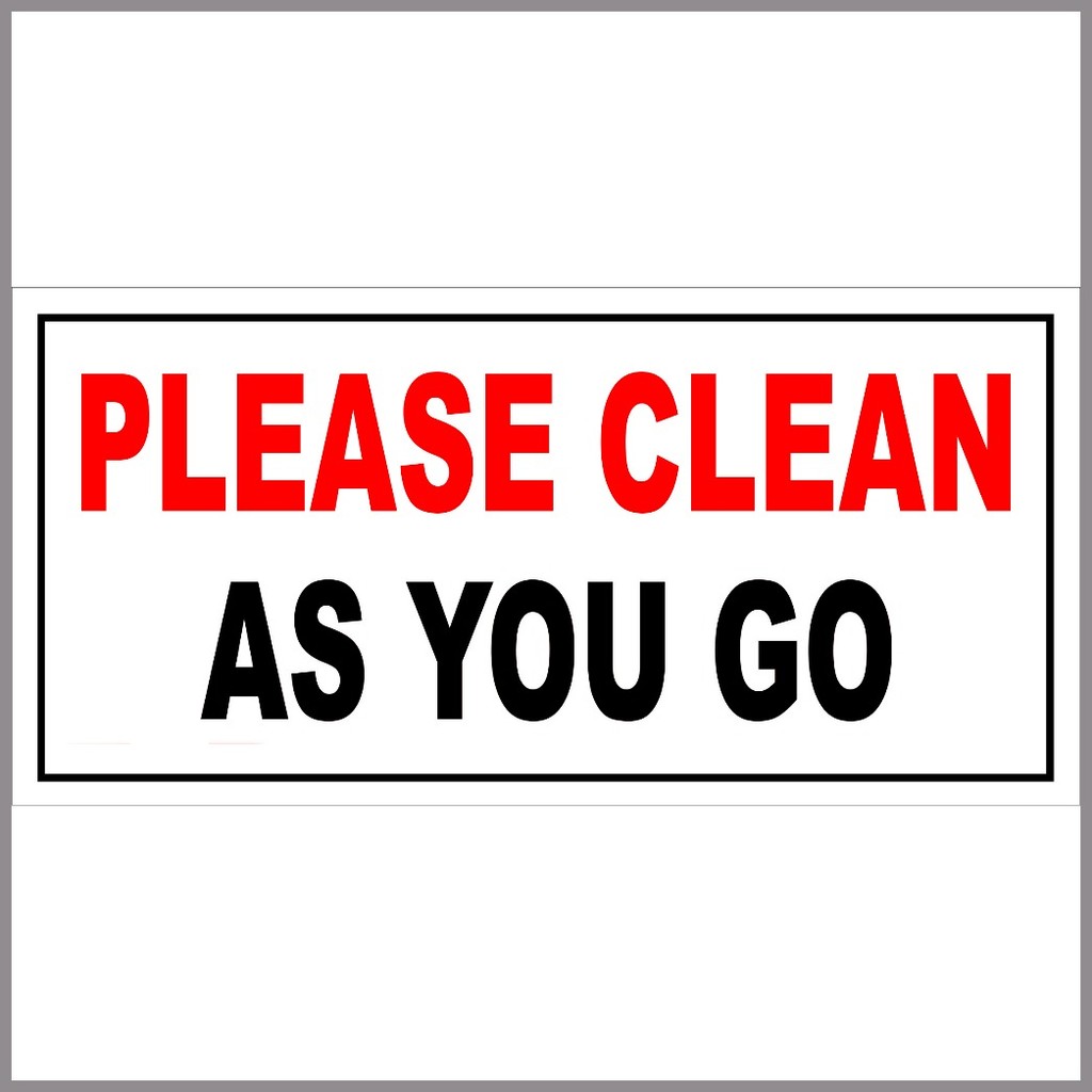 Shop clean as you go sign for Sale on Shopee Philippines