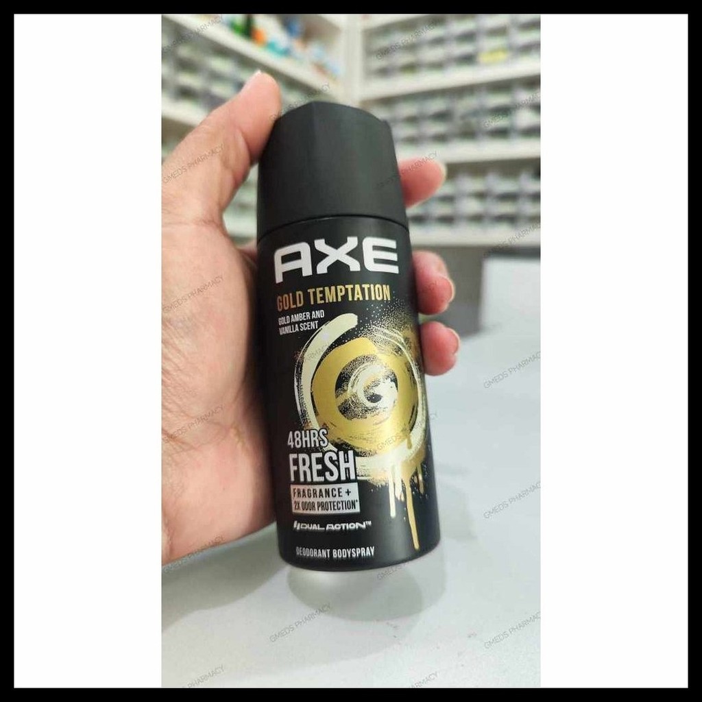 AXE GOLD TEMPTATION DEODORANT BODY SPRAY DUAL ACTION 50 ML | Shopee ...