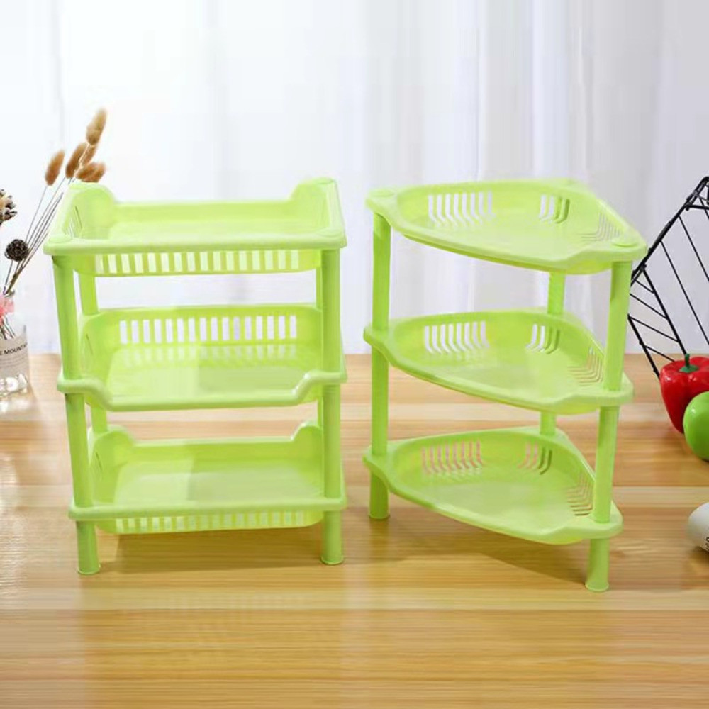 3 Tier Plastic Bathroom Corner Storage Layer Multipurpose Utility ...