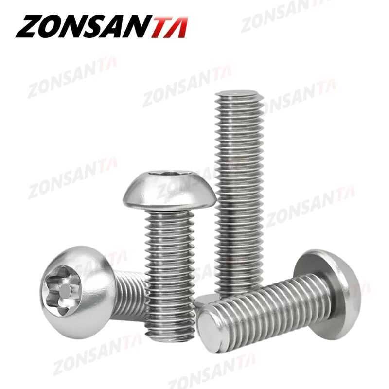 304 Stainless Steel Six Lobe Torx Button Round Head Screws M3 M4 M5 M6 ...
