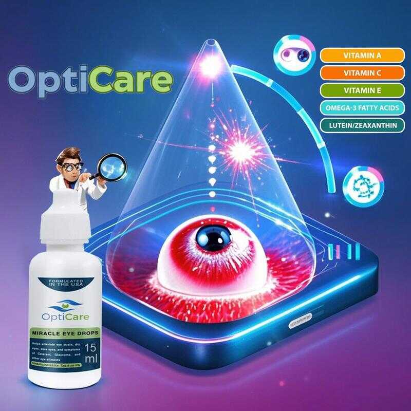 Opticare Miracle Eye Drops & Lutein For Blurry Vision Relief With ...
