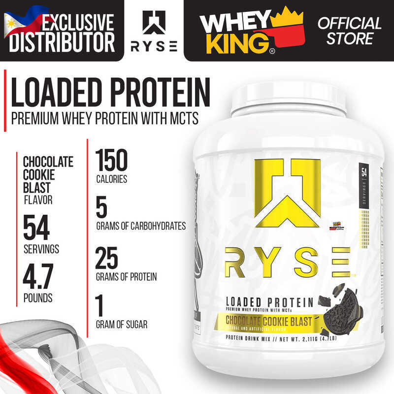 RYSE L LOADED PROTEIN 4Lbs Premium Whey Protein FREE NCF Raspberry ...