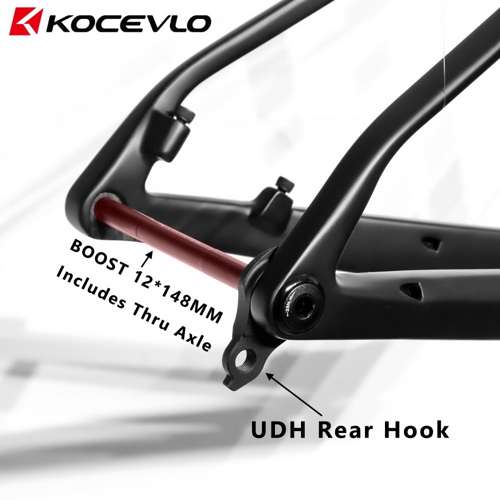 KOCEVLO 29er Mtb Carbon Friber Frame UDH Hanger 12x148mm Boost Full ...