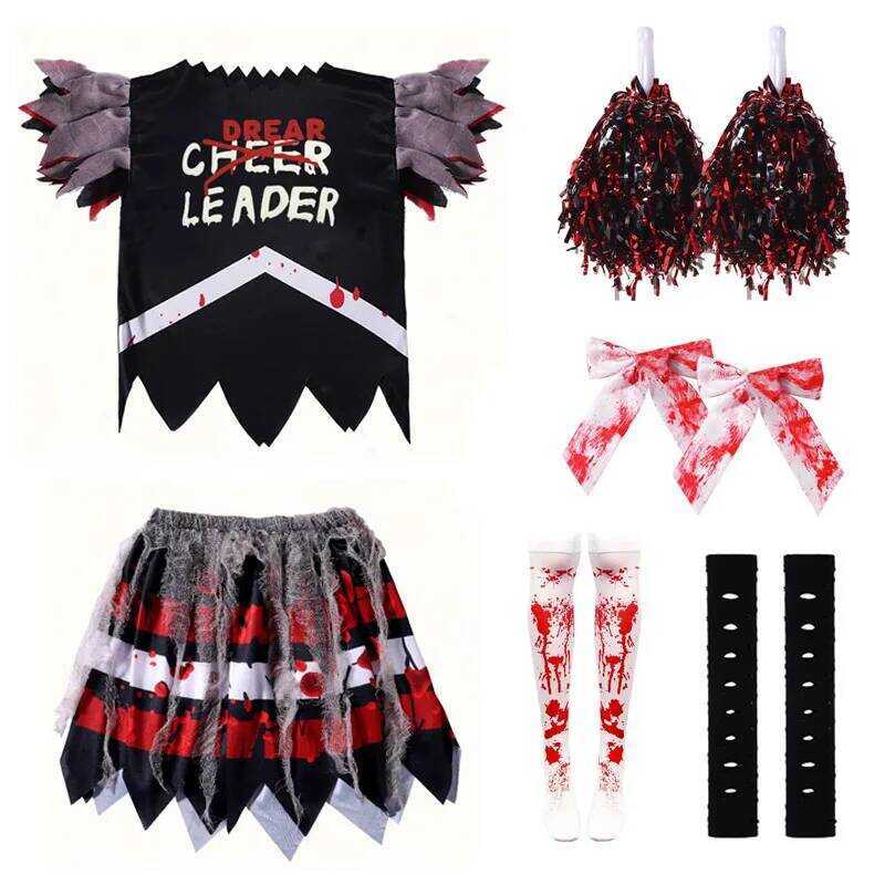 Y Kids Horror Costumes Zombie Cheerleading Outfits Halloween Theme ...