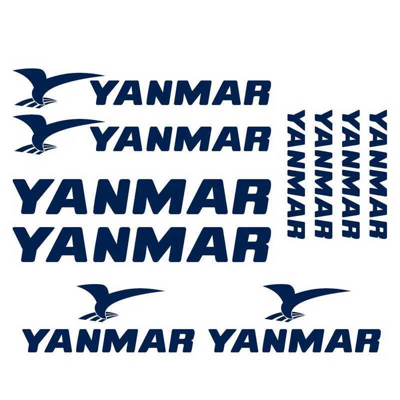 2 For 3 Yanmar Sticker Motorboat Engine Boat Mini Bagger Decals Vinyl ...