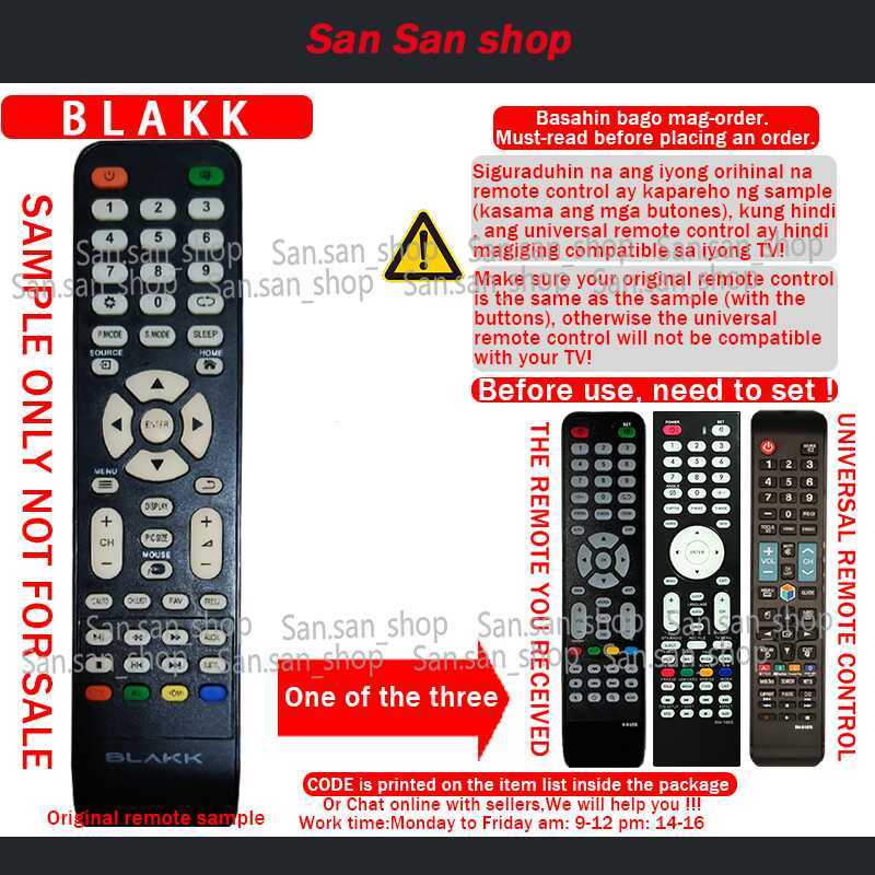 Universal control for Blakk smart curved tv remote a7b 9c2 | Shopee ...