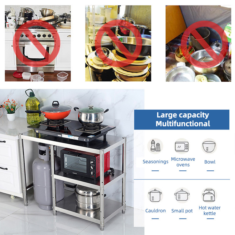 Double Burner Gas Stove Rack Stand Kitchen Organizers Table With ...