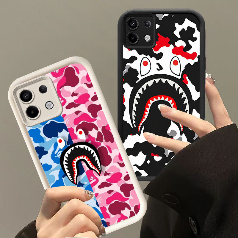 DJ-8 Bape shark Shockproof Casing for Black and White Silicone Infinix ...