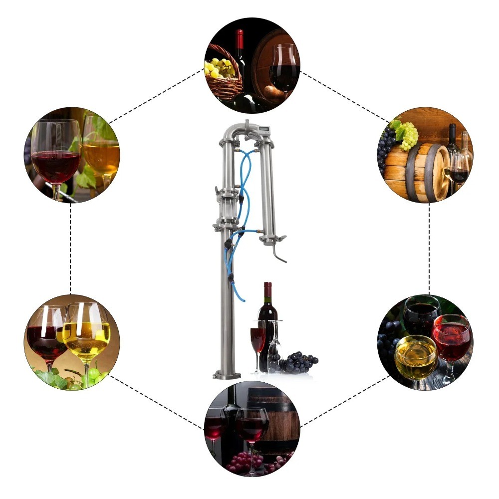 distillation tower Copper Mesh Tube Distillation Tower with Sight Glass ...